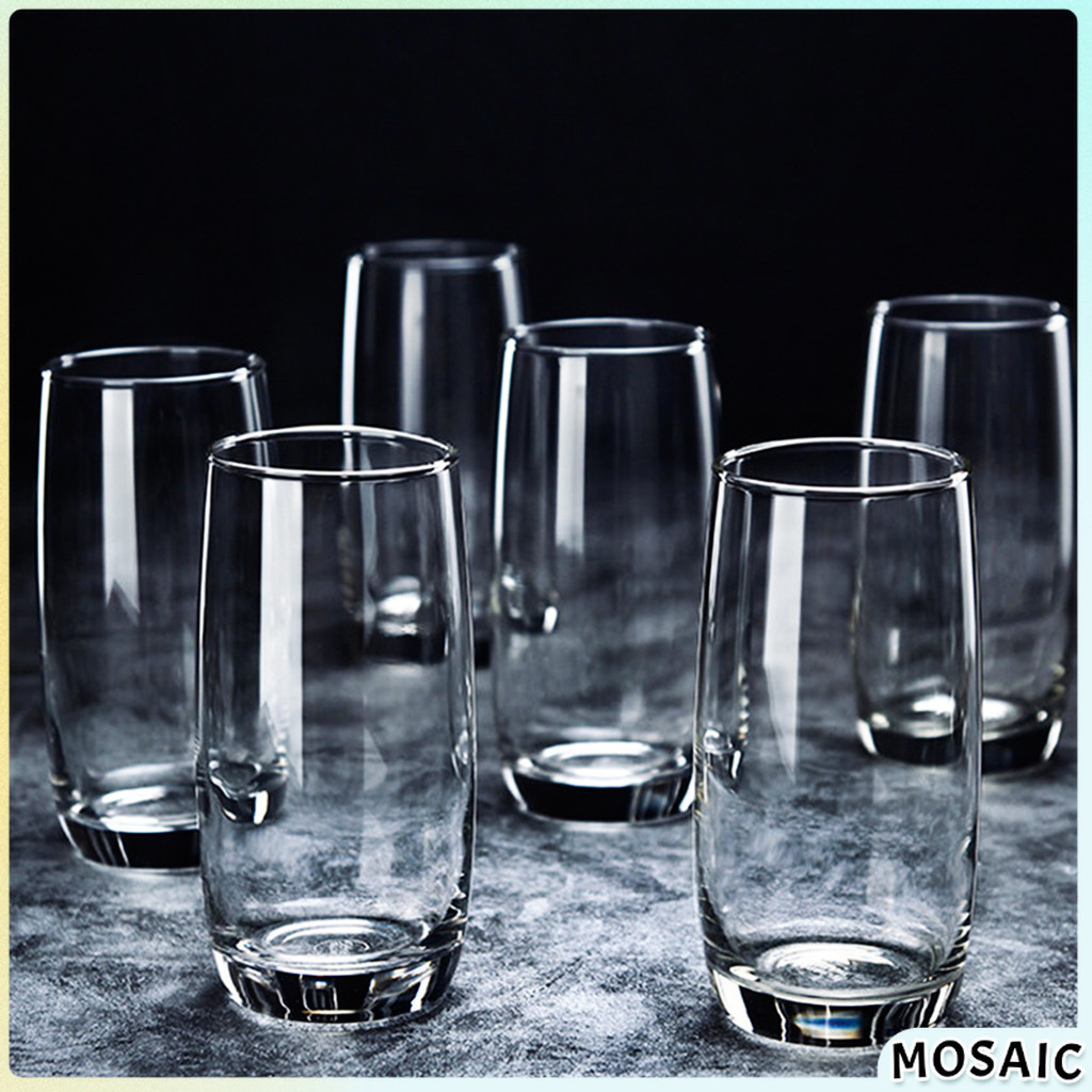 Transparent Glass Cup 360ml Clear Drinking Water Glasses Juice Cocktail ...