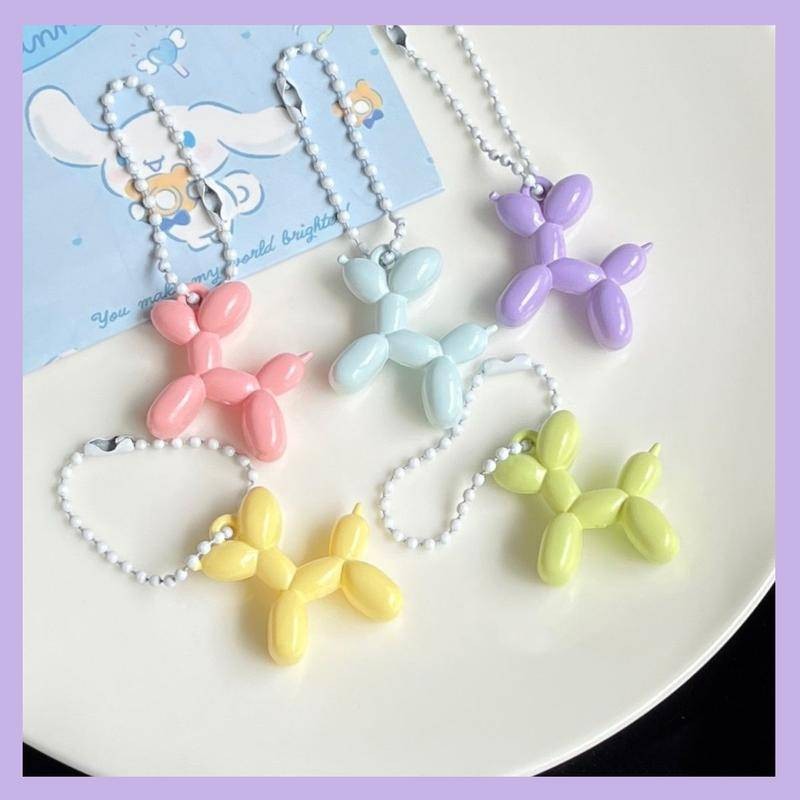 Cream Balloon Dog Key Chain Cute Couple Gift Hanging Ornaments Bag ...