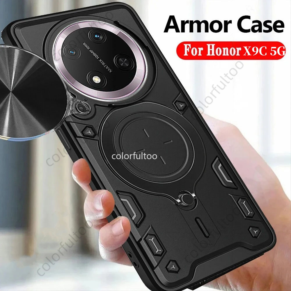 Honor X9C Smart Magnetic Car Ring Holder Case For Honor X9C X9A X9B ...