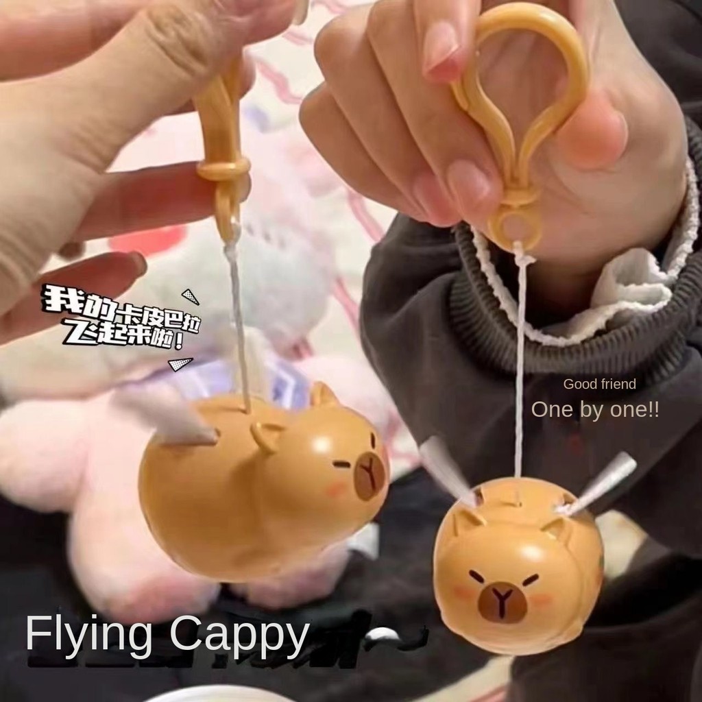 Capybara Cable Keychain Flying Capibara Fun Backpack Couple Pendant ...