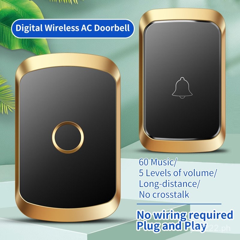 Wireless Smart Waterproof Household Doorbell 60 Music Optional Ultra ...
