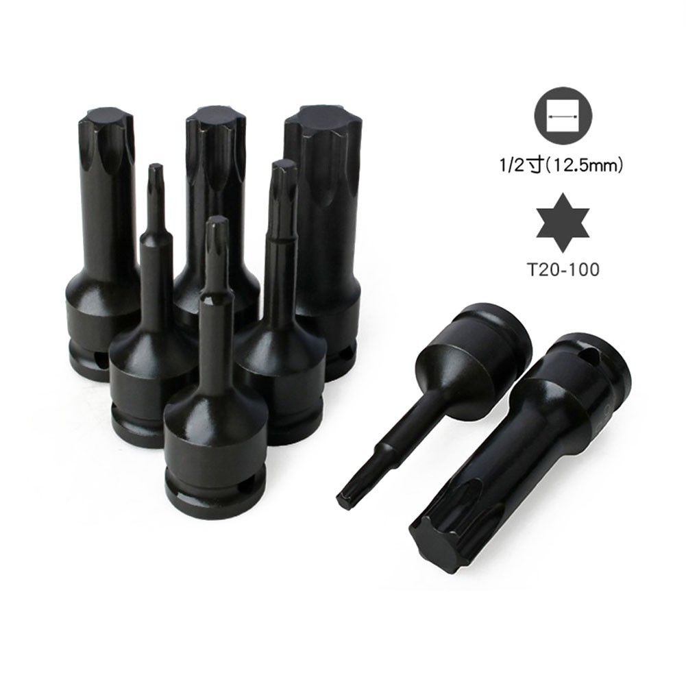 GG+1/2" Drive Impact Torx Socket Bit Wrench Pneumatic Adapter T20/T25 ...