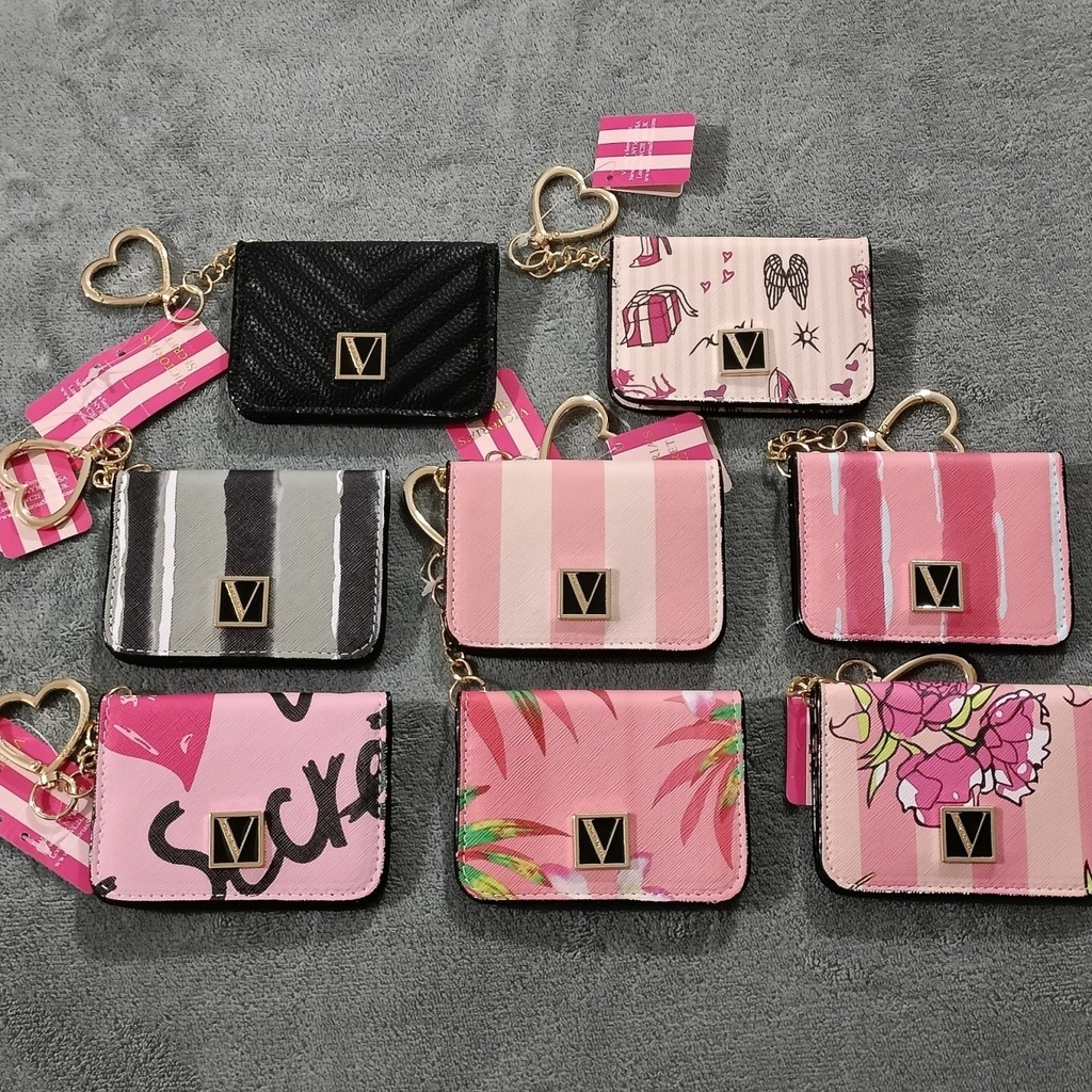 Fashion New VICTORIA’S SECRET V-Word Card Holder Pink Cute and Compact ...