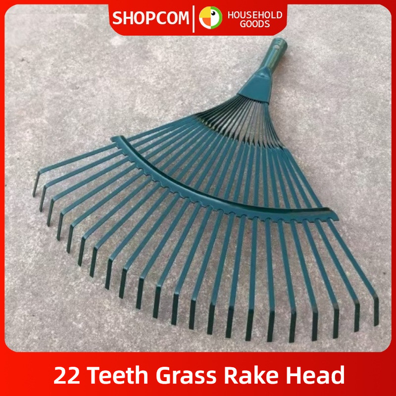 ShopCom Grass Rake for Gardening,Garden Lawn Rake 22 Tooth,Highly ...
