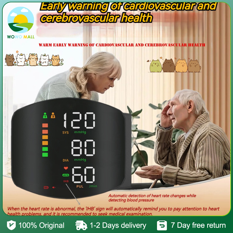 Portable Monitor BP Digital Blood Pressure Rechargeable Wrist High ...