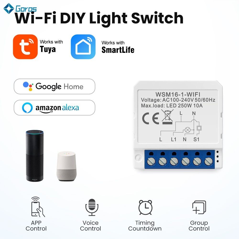 Smart Home Wifi Switch 1/2/3/4 Gang Smart Life Smarthome Tuya Wifi ...