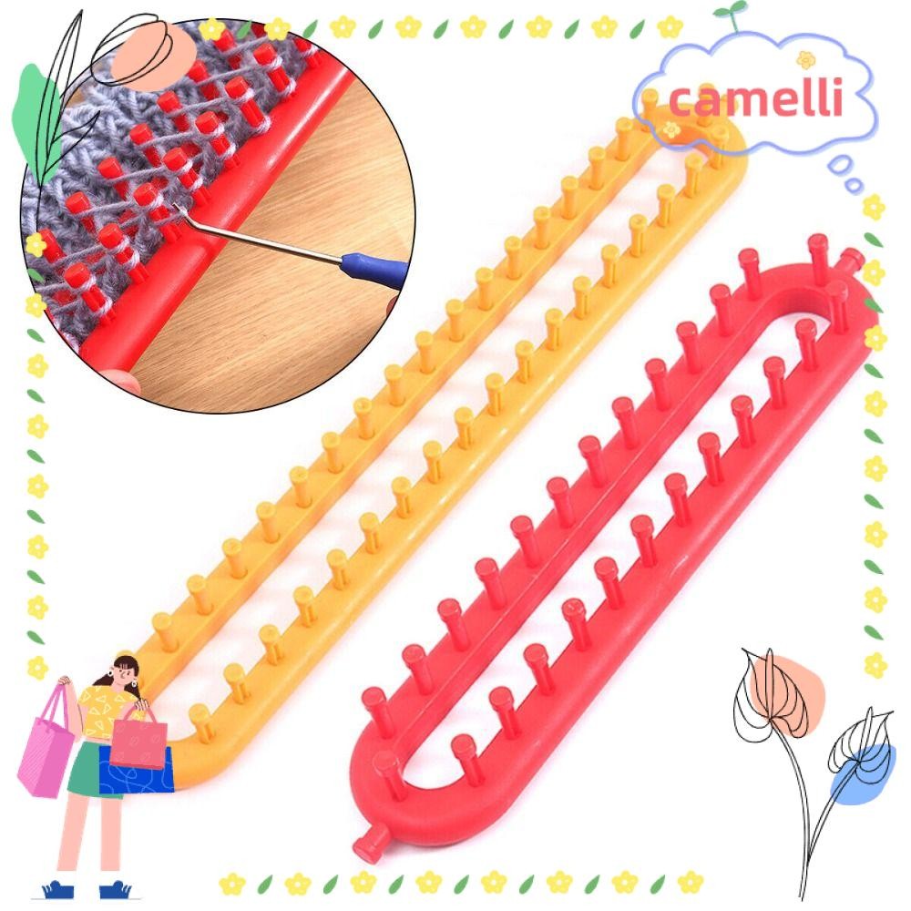 CAMELLI Weaving Loom Knitting Kit, Rectangle Handmade Craft DIY|Sewing ...