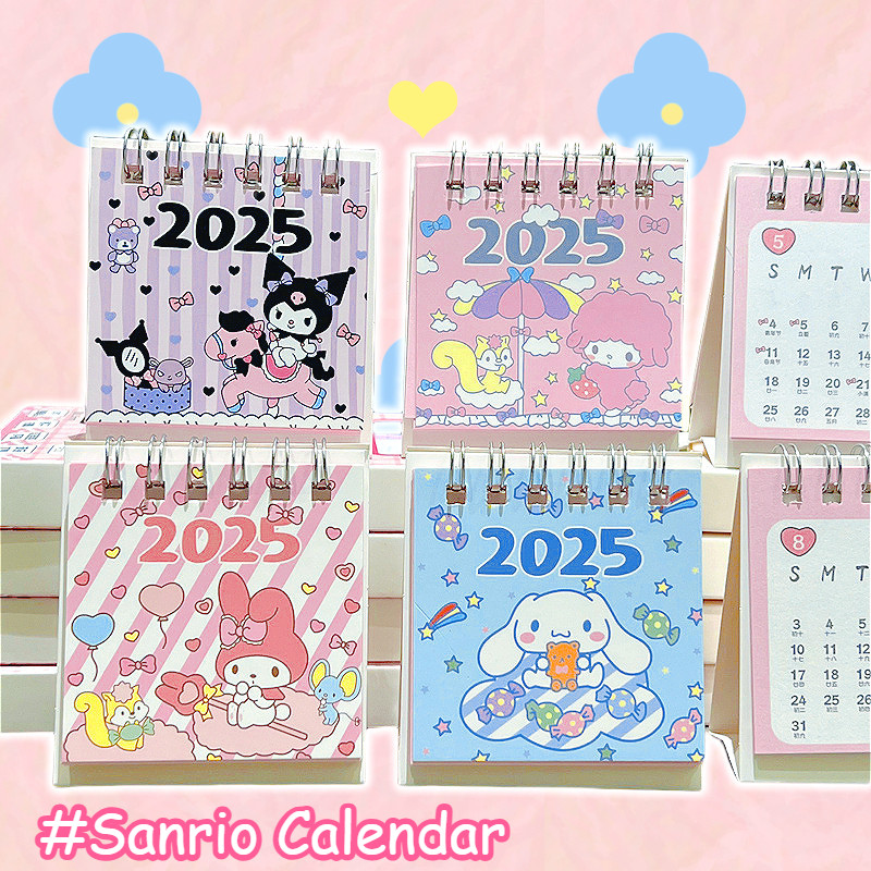 Cartoon Sanrio Calendar Cute 2025 Desk Calendars Table Decoratoin Home ...