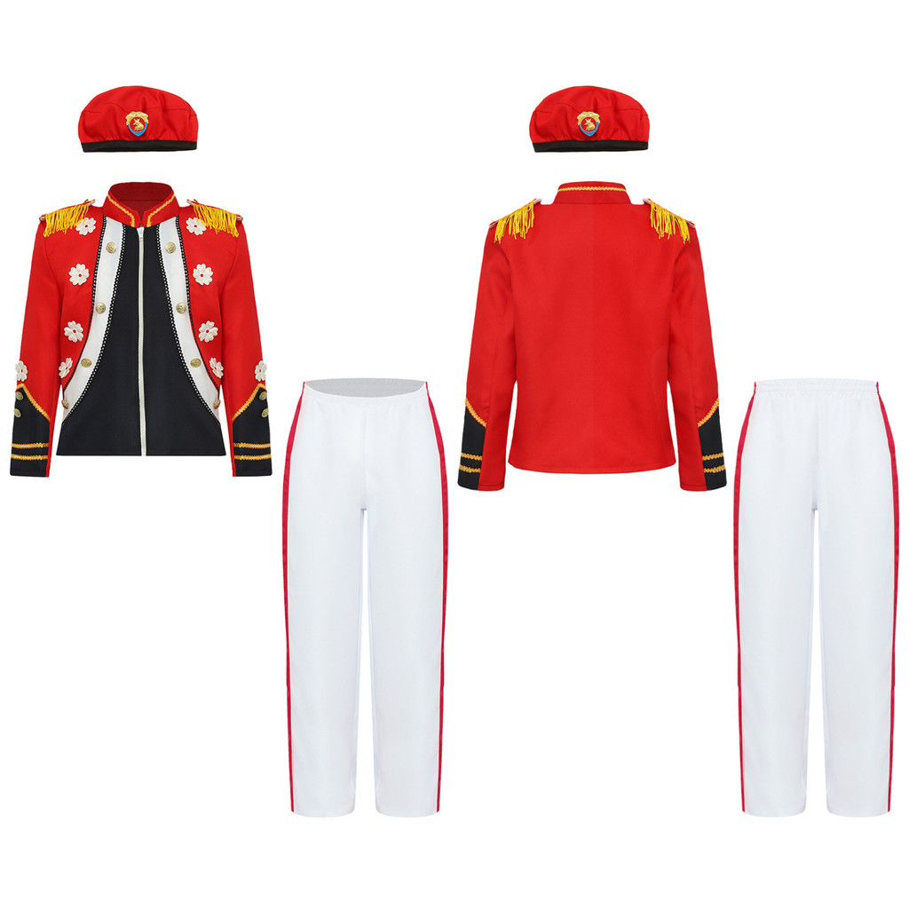 Moily Boy Drum Trumpet Team Uniform Marching Band Costume Tops with ...