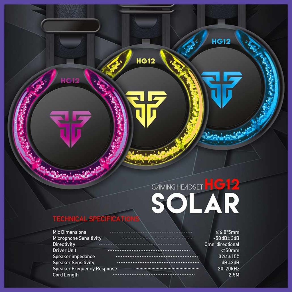 Fantech?k}HG12#I`Solar+W@l@Rgb+k[Usb,L[Wired,qw[Gaming,OV[Headset with ...
