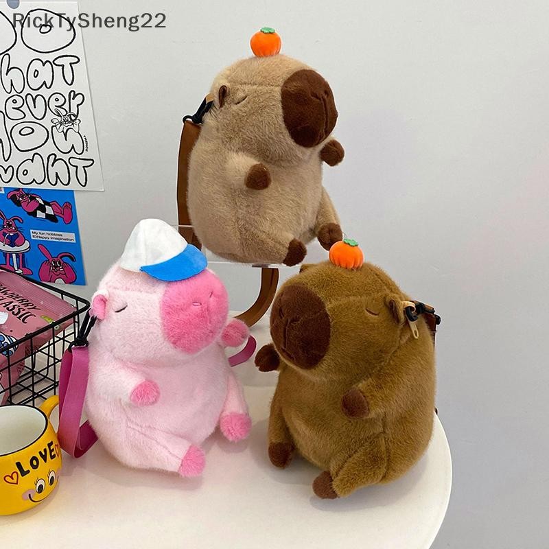 RT Cute New Capybara Plush Backpack Large Capacity Capybara Crossbody ...