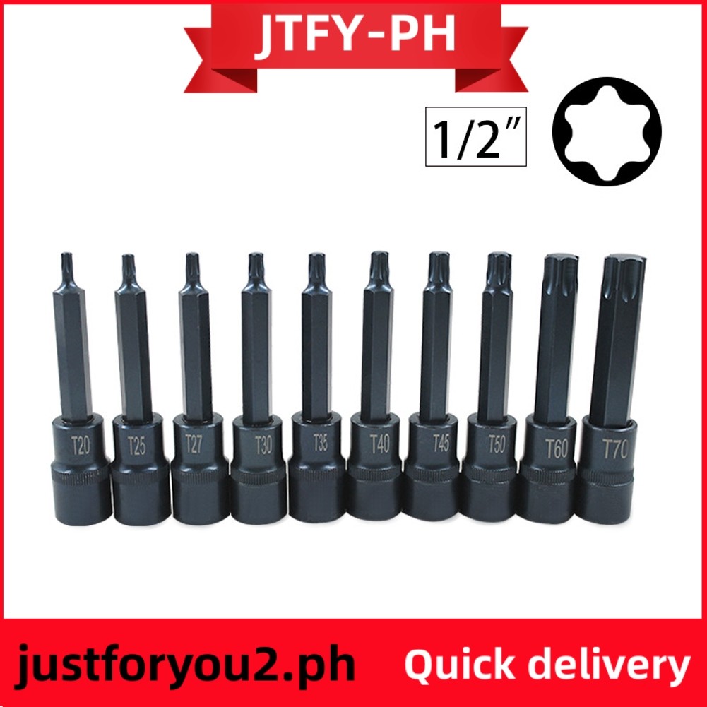 JTFY ️1/2Inch Drive for Torx Socket Screwdriver Wrench Hex Socket Wrench 100mm T20-T70 | Shopee ...