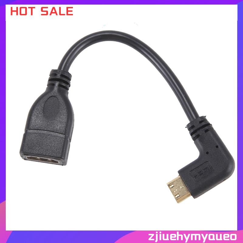 Mini Hdmi To Hdmi Cable Cablecreation 0 5Ft 90 Degree Right Angle Mini ...