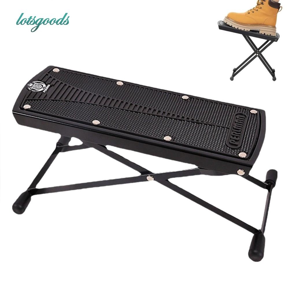Guitar Footrest Pedal 6 Position Height Folding Footboard Metal Guitar ...