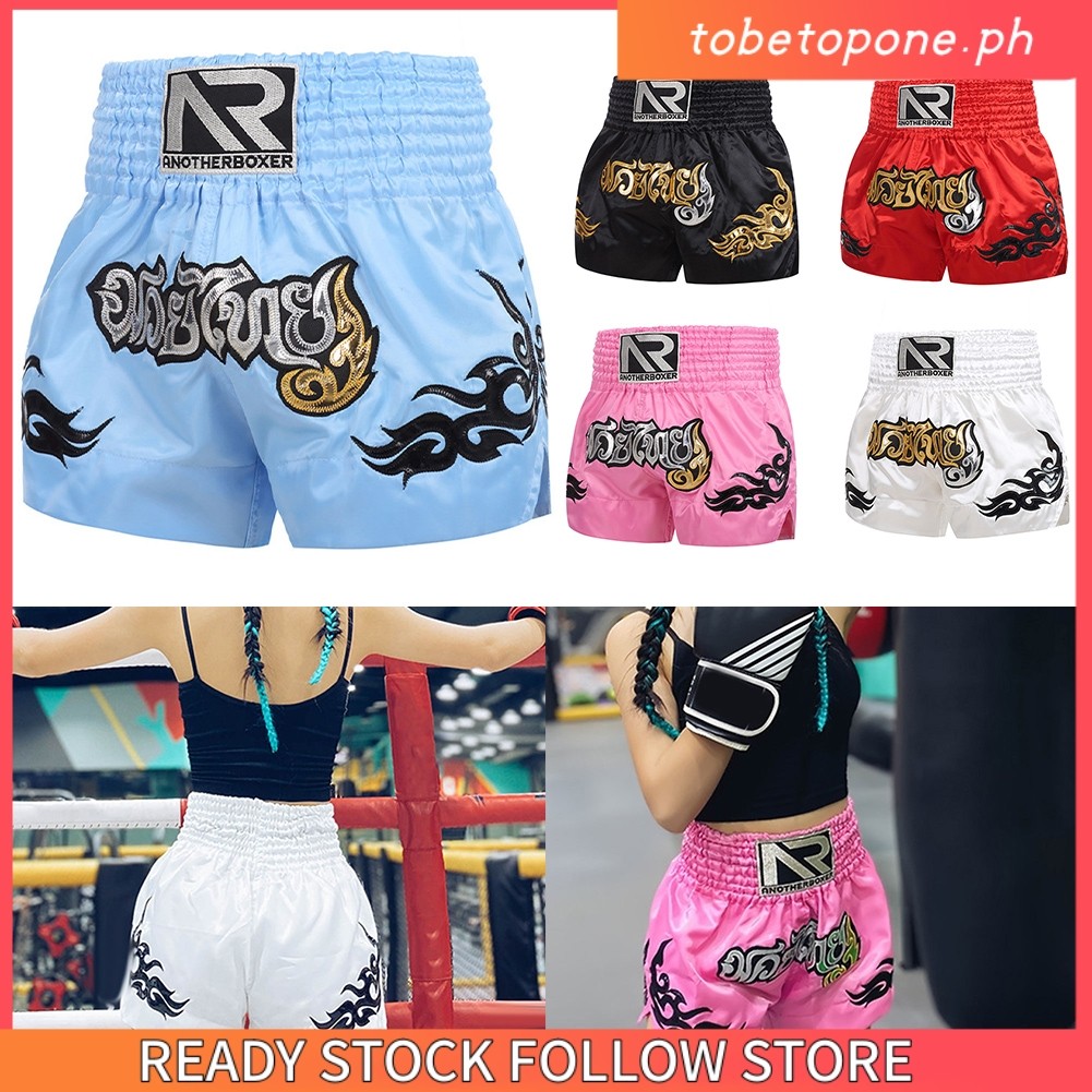 TBTOPONE ️ Unisex Boxing Shorts MMA Muay Thai Training Trunks Fitness ...