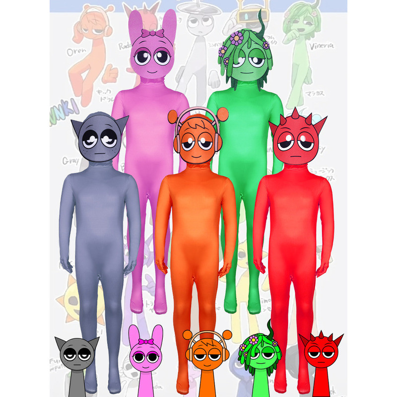 Sprunki Jumpsuit Sprunki Cosplay Costumes Sprunki Incredibox Cosplaly ...