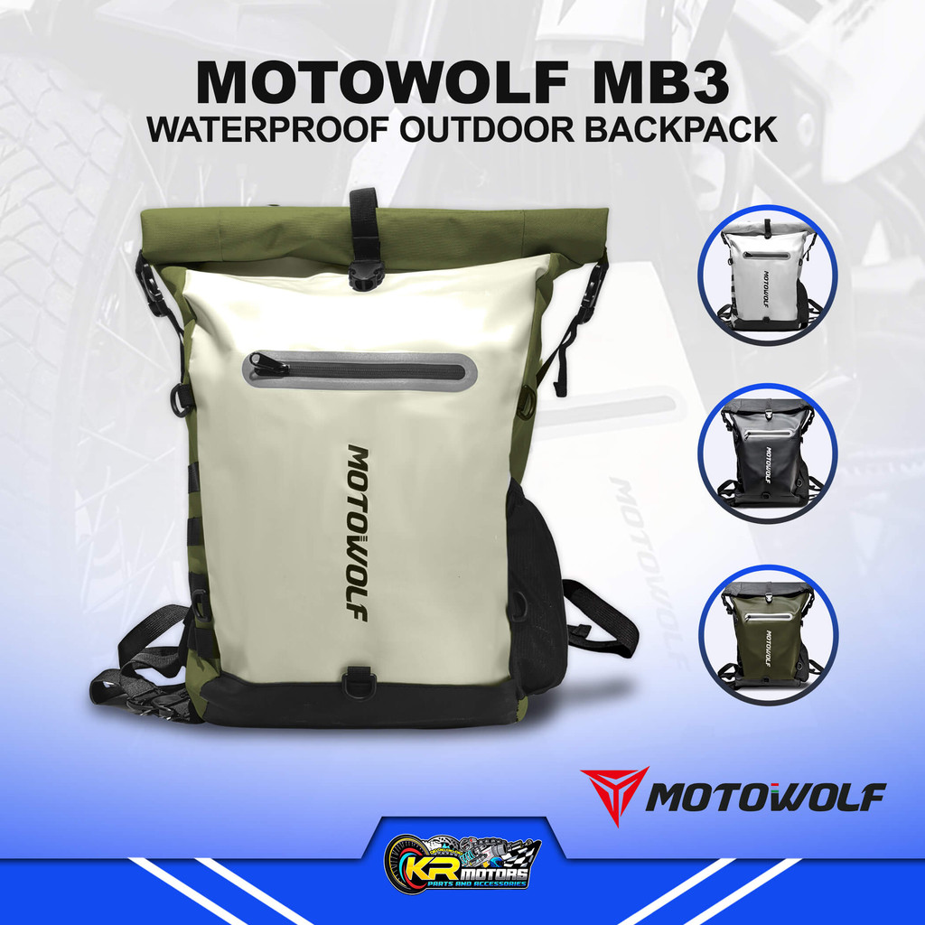 MOTOWOLF MB3 WATERPROOF OUTDOOR BAGPACK / TRAVEL BAG W/ WATER BAG ...