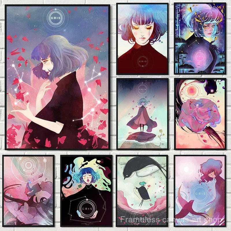 Gris Classic Adventure Video Game Character Anime Girl Inspiration ...