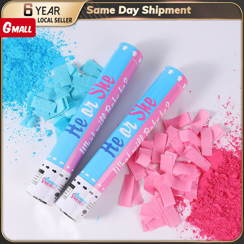 Baby Gender Reveal Toy Plastic Launching Prop Boy Blue and Girl Baptism Baby Shower Party ...