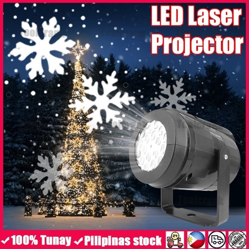 LED Laser Projector Light 16 Patterns Christmas Decor Snowflake Elk ...