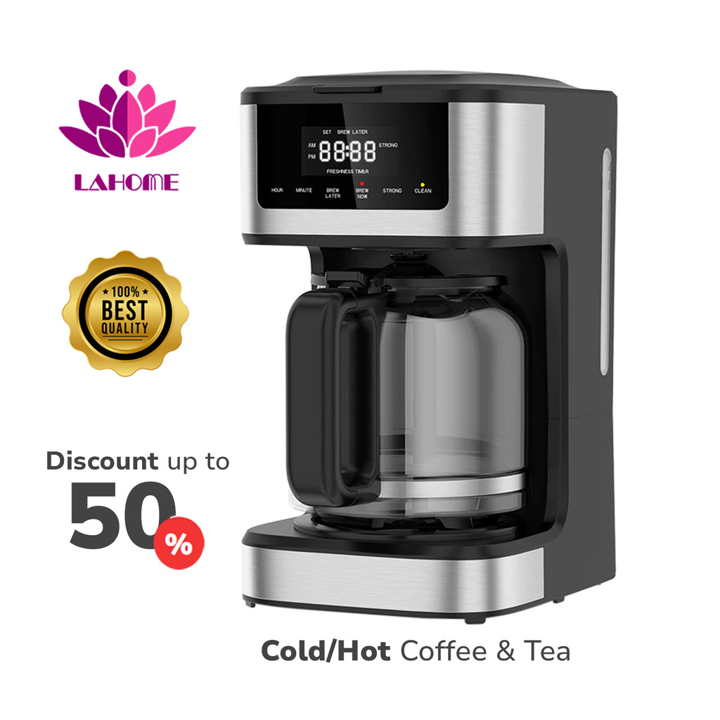 Lahome Drip Coffee Maker Machine Americano Tea Brew Hot/Ice Smart Touch ...