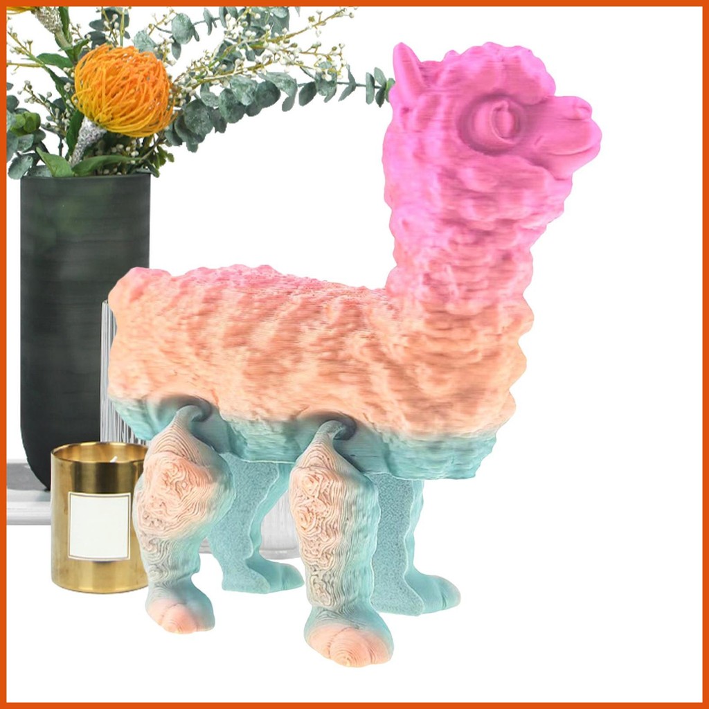 3D Printed Figure Cute Alpaca Toy Small Alpaca Figurines Fidget Toy ...