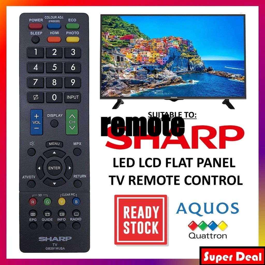 SHARP Aquos TV Remote Control Replacement (GB291WJSA) | Shopee Philippines