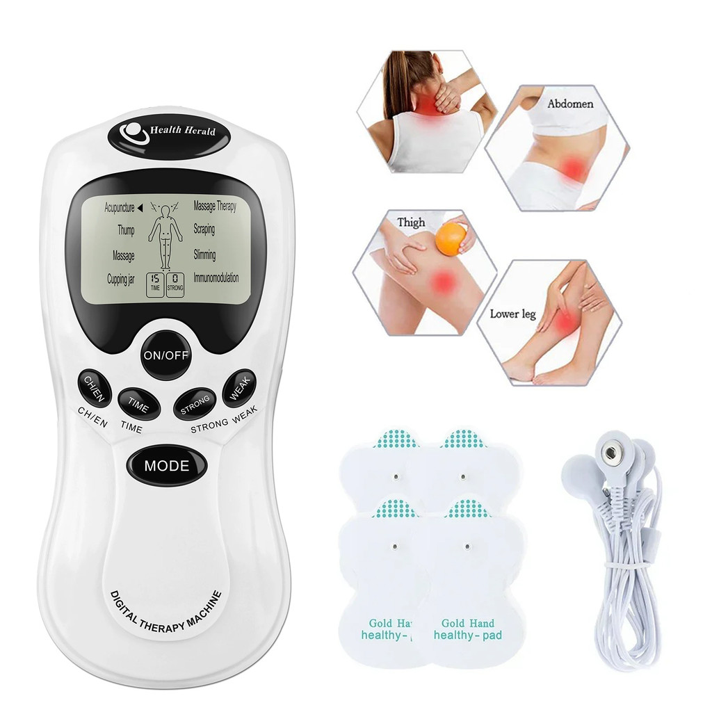 8 Modes Tens Unit EMS Muscle Relaxation Physiotherapy Microcurrent Low ...