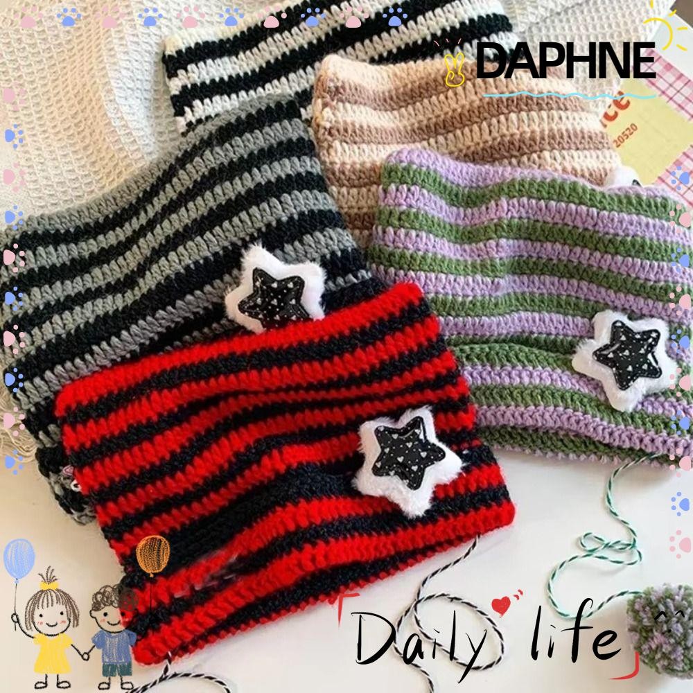 DAPHNE Star Devil Hat, Y2K Cute Striped Y2K Beanie Hat, Ears Pointed ...