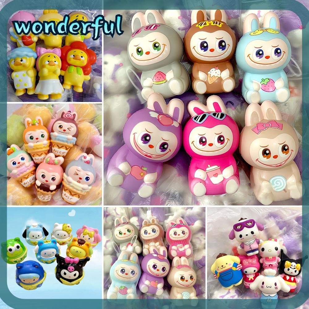 WONDER Labubu Squeeze Toy, Cartoon Lovely Pressure Release Toy, Funny ...