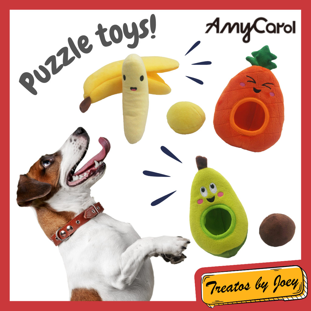 AMY CAROL Fruit Series Interactive Puzzle Feeder Treat Hider Food ...