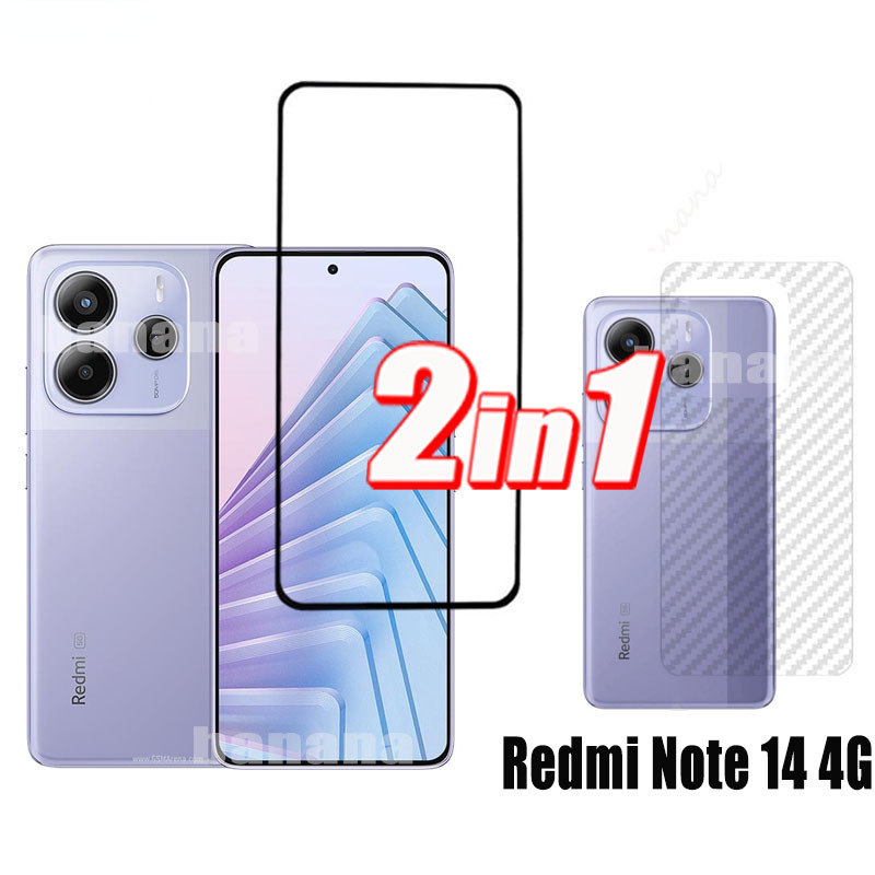 2in1 Redmi Note 14 Tempered Glass Film For Redmi Note 13 Note 13 Pro ...