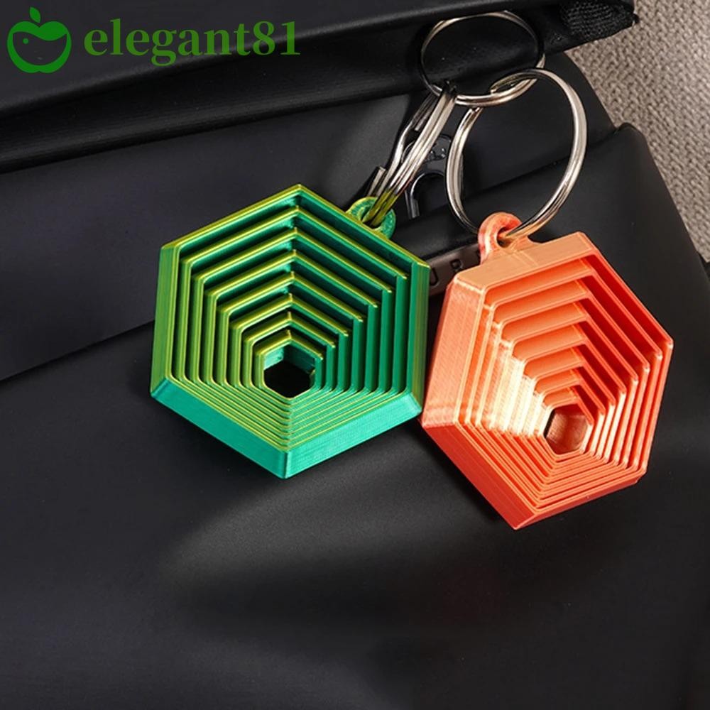 ELEGANT81 Fingertip Hexagon Toys, Creative Fractal 3D Printed Keychain ...
