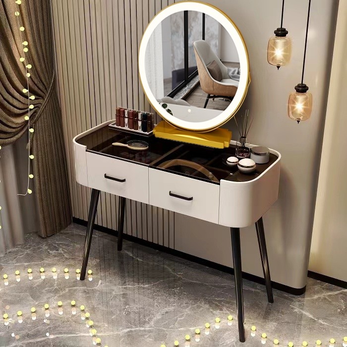 dresser solid wood dresser tempered glass tabletop beauty salon ...