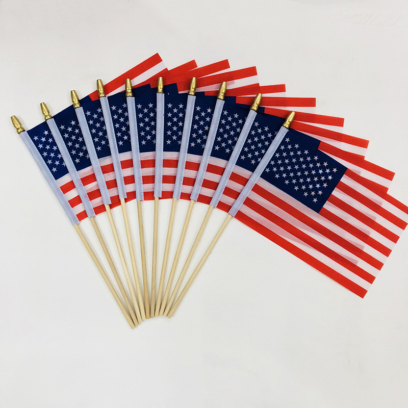 20x28CM America USA Hand Waving Flag Handheld Mini Flag With 40cm ...