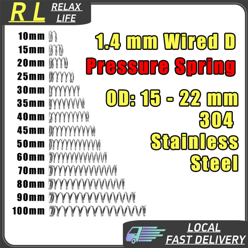 [RL] 1.4mm Pressure Springs Wired d 1.4 mm OD 15/16/17/18/20/22 mm ...