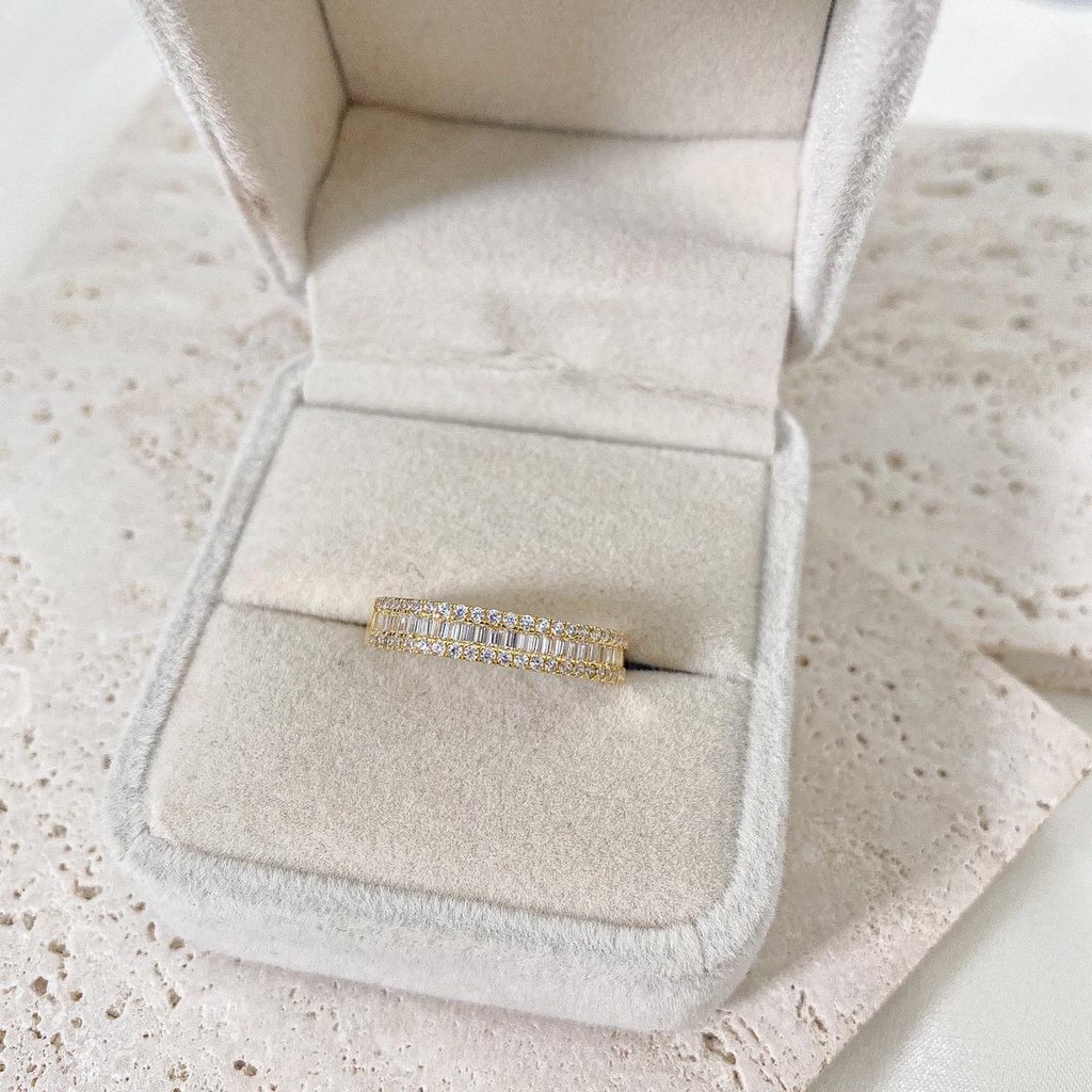 MARGEGOLD Half Eternity Ring - Engagement/Proposal Ring | 18K Saudi ...