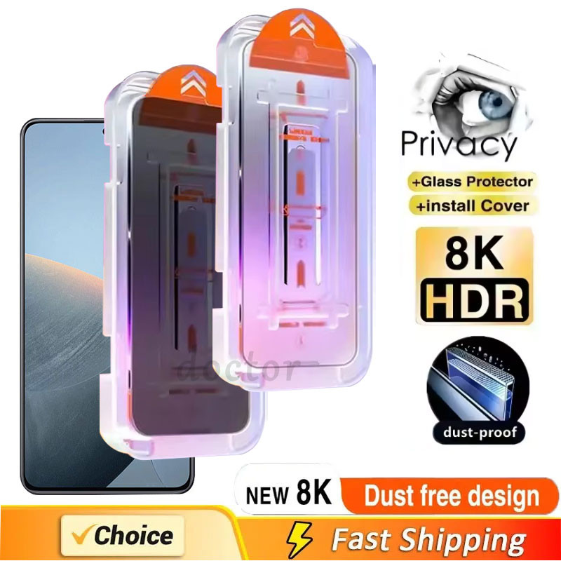 Clear Privacy Tempered Glass Easy Install For Redmi K70 K70E K60 K60E K50 Ultra K40 K30 K20 Pro+ ...