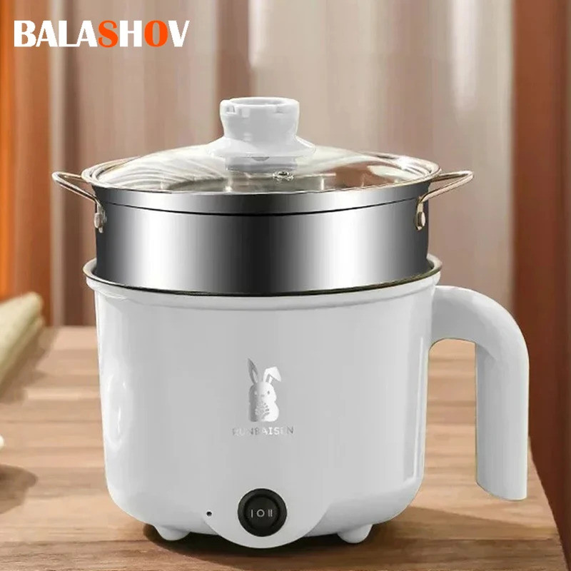 220V Mini Electric Cooker Multi-functional Cooking Pot Non-stick Frying ...