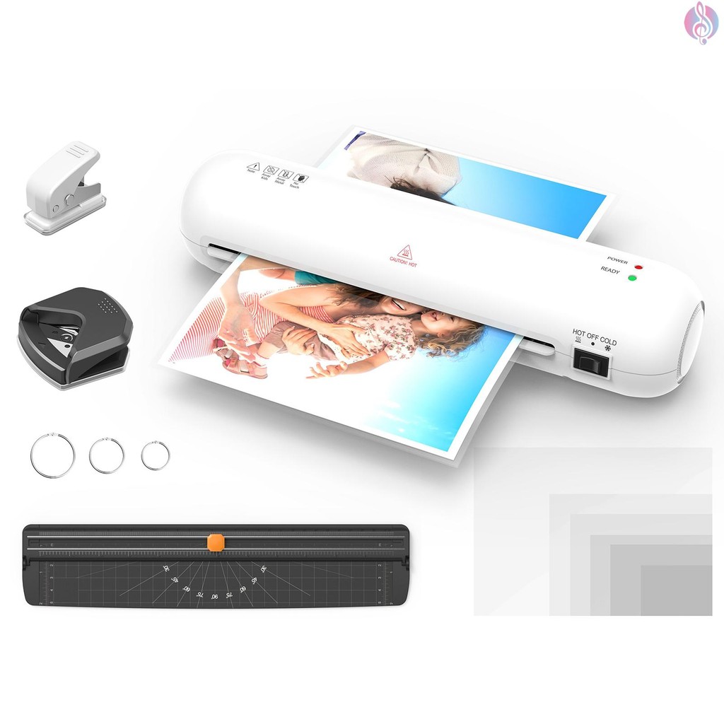 BISOFICE Desktop Laminator Machine Set A4 Size Hot and Cold Lamination ...