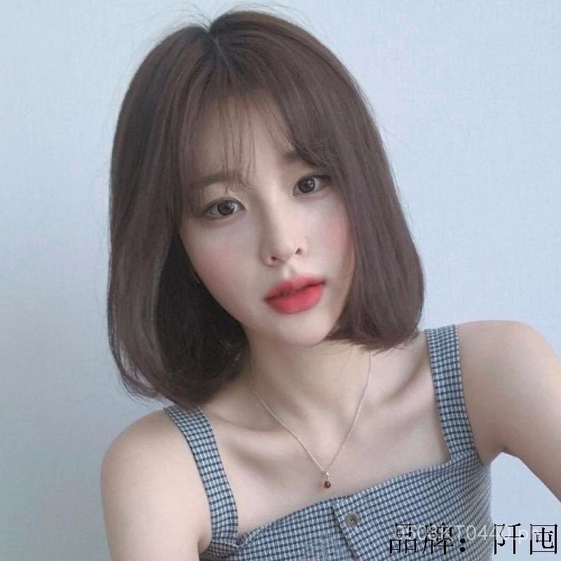 Micro Coil Bobo Inward Curl Wig Internet Celebrity Head Shape Face Air Bangs Female Student ...