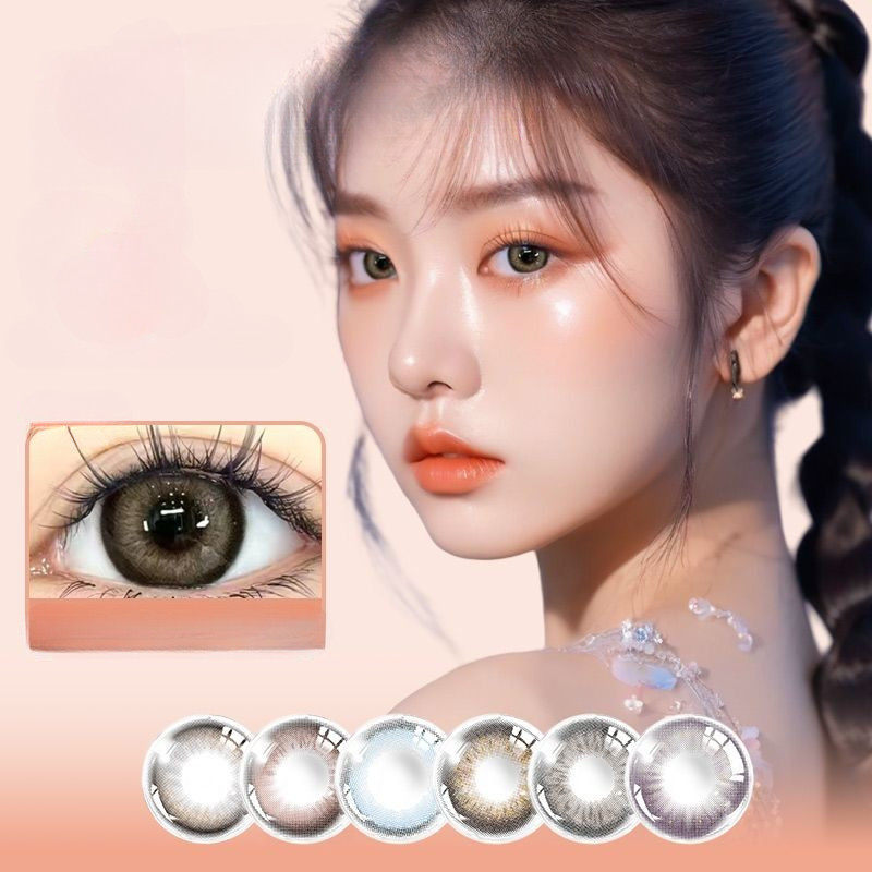 Contact lenses are colored natural soft lenses with grades, transparent ...