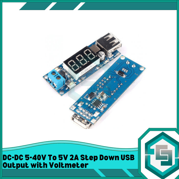 STEP DOWN DC-DC 5-40V TO 5V 2A STEP DOWN USB OUTPUT WITH VOLTMETER ...
