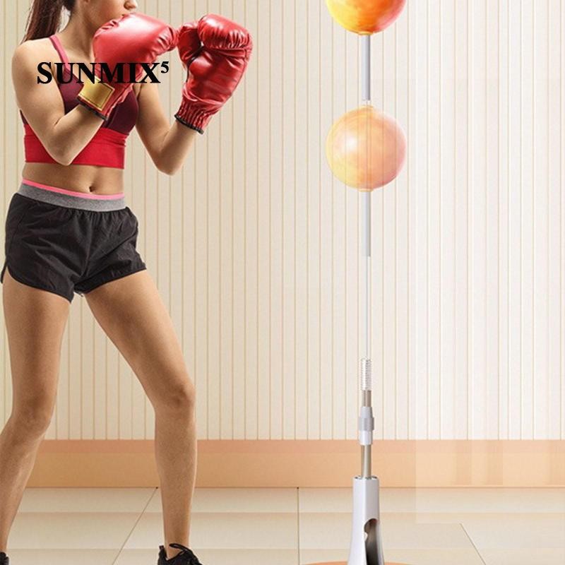 [ Boxing Reaction Ball Adjustable with Stand and Gloves Exercise Mma ...