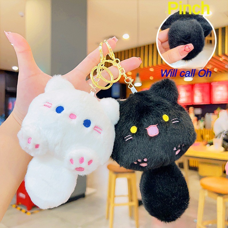 Plush Tuan Cat Keychain Pendant Couple Cute Doll Puppet Backpack ...
