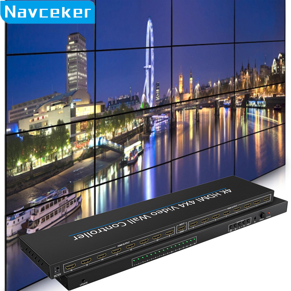 4K HDMI Video wall controller 4x4 HDMI DVI Video wall Processor 5X2 6X2 ...