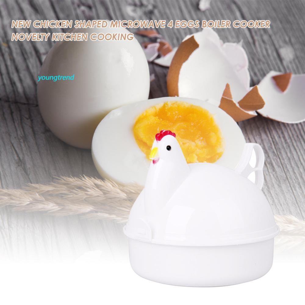 Wonderful Stainless Steel Chicken Shaped Microwave 4 Eggs Boiler Cooker ...