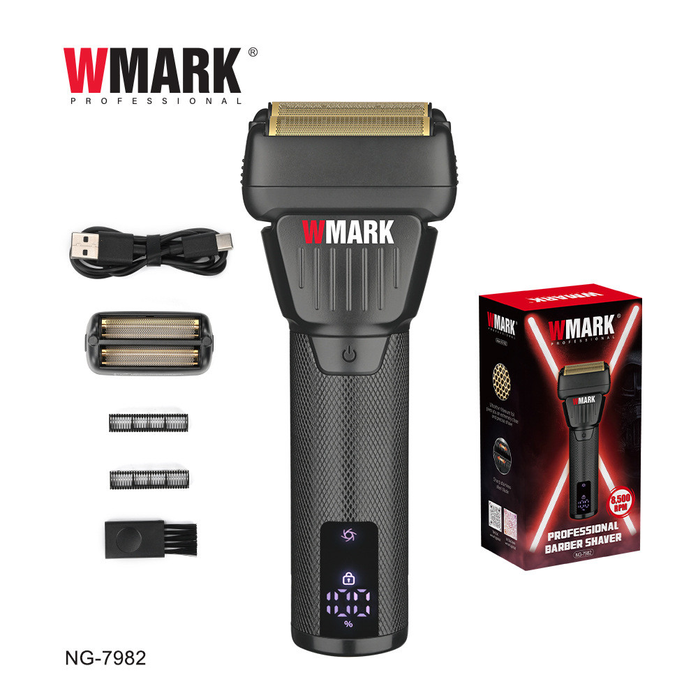 WMARK new stainless steel etched titanium plated two-blade mesh razor ...
