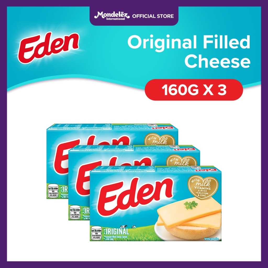 Eden Original - Processed Filled Cheese 160g with Milk Vitamins A & B2 ...