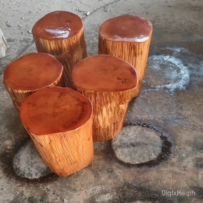ly Root Carving Stool Solid Wood a Block of Wood Or Stone Log Stump ...